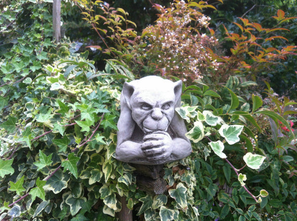 Stone Sculpture - Gargoyle Garden Ornament | Durable, Antique Finish ...
